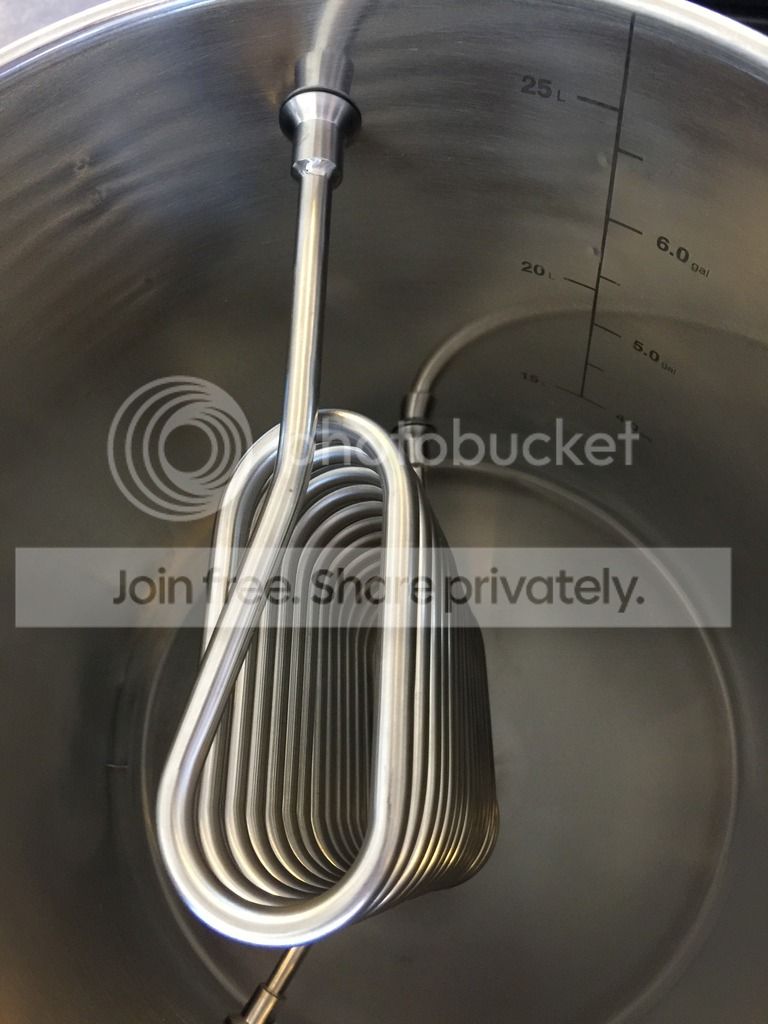 DIY SS Brewtech Standard Chronical Mount FTSS Chiller Coil Inside ...
